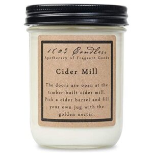 1803 candles - 14 oz. jar soy candles - (cider mill)