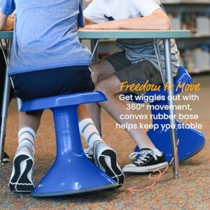 ECR4Kids ACE Active Core Engagement Wobble Stool, 15-Inch Seat Height, Flexible Seating, Blue