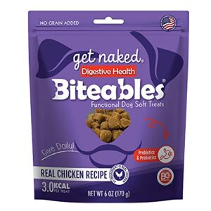 get naked biteables digestive health soft dog treats, 6 oz bag