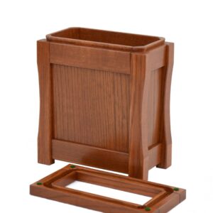 Small Wooden Trash can. Mission Style. Oak. TE-823