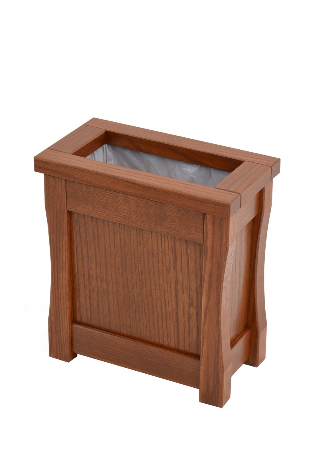 Small Wooden Trash can. Mission Style. Oak. TE-823