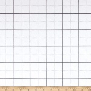 kaufman framework flannel gridwork white, fabric by the yard