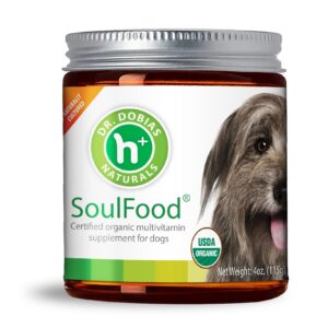 SoulFood Multivitamin — Certified organic multi-vitamin for dogs. Naturally cultured and whole-food based, up to 3 months supply.