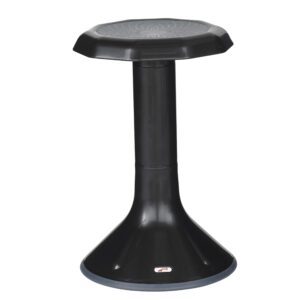 ecr4kids ace active core engagement wobble stool, 20-inch seat height, flexible seating, black