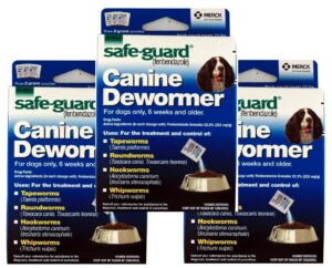 safe-guard canine dewormer for dogs only, 6 weeks and older, 9 pouches total(3 packages with 3 pouches each)