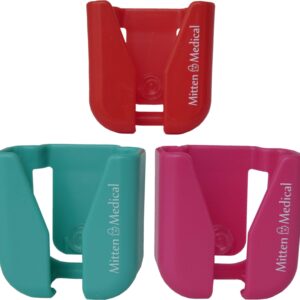 Three Mitten Medical Professional Stethoscope Holders with Scrub-Lock (TM) [One of Each Color]