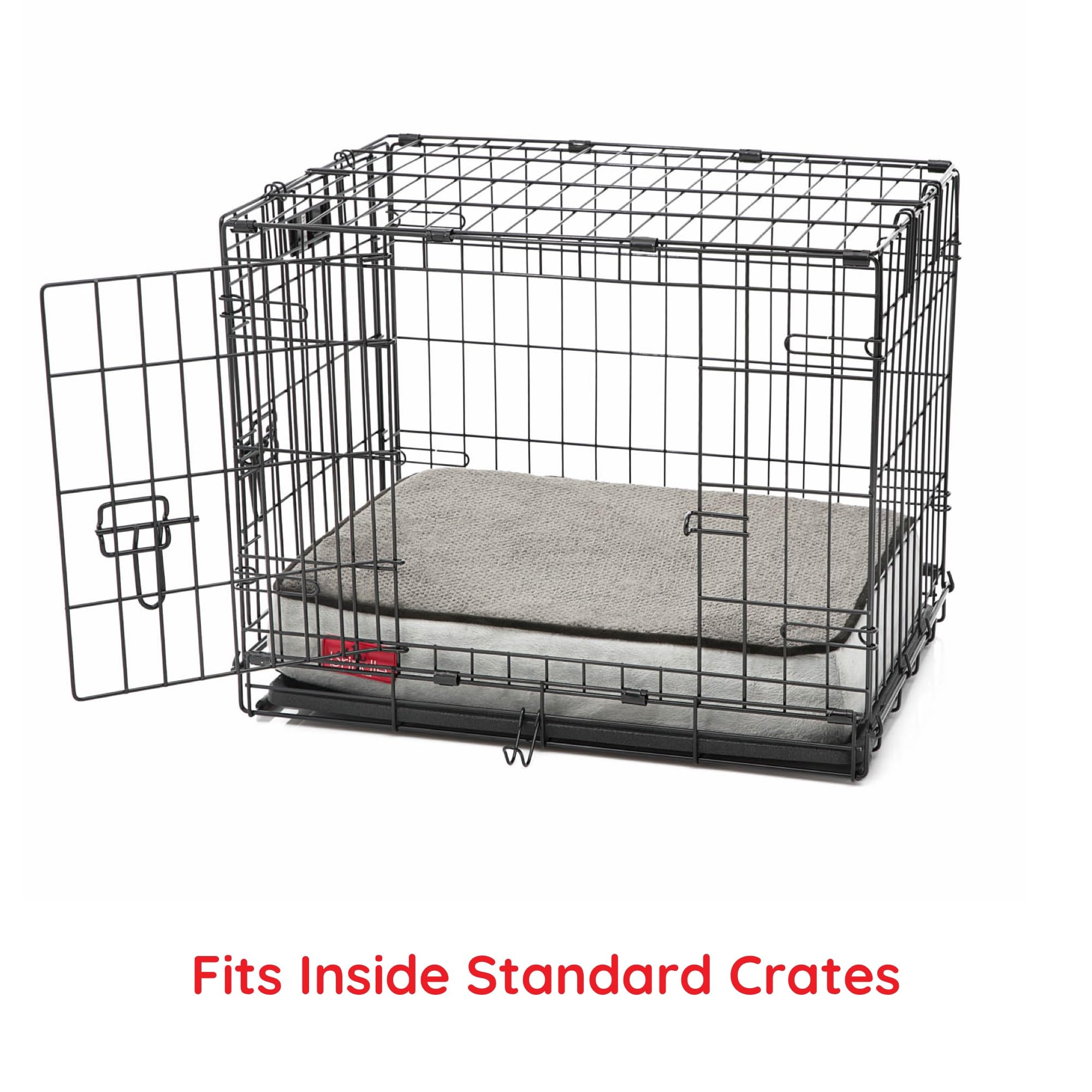 BRINDLE Waterproof Memory Foam Pet Bed - Removable and Washable Cover - 4 Inch Orthopedic Dog and Cat Bed - Fits Most Crates