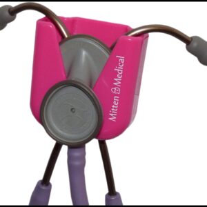 Three Mitten Medical Professional Stethoscope Holders with Scrub-Lock (TM) [One of Each Color]