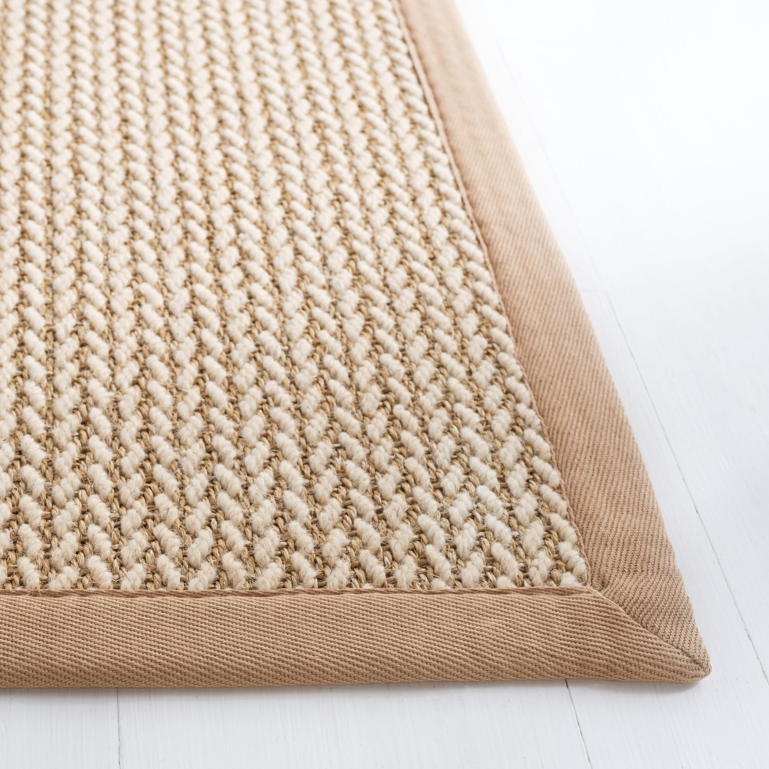 SAFAVIEH Natural Fiber Collection Area Rug - 8' x 10', Beige, Sisal Design, Easy Care, Ideal for High Traffic Areas in Living Room, Bedroom (NF475B)