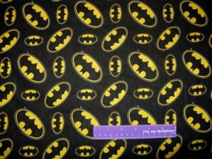 batman bat signal logo toss super hero superhero cotton fabric by the half yard