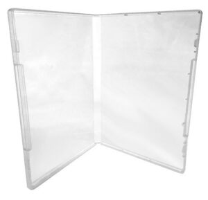 (10) checkoutstore plastic storage cases for rubber stamps, 1/2" (14mm) inch spine size (clear)