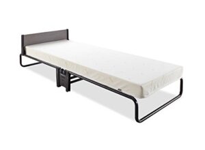 jay-be inspire folding bed with memory e-fibre mattress and headboard, regular, black