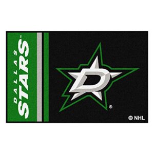 fanmats 19261 dallas stars starter mat accent rug - 19in. x 30in. | sports fan home decor rug and tailgating mat uniform design