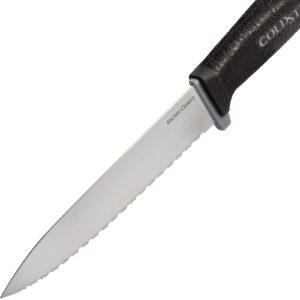 Cold Steel Kitchen Classics Series Utility Kinfe | German 4116 Stainless Cryo Quenched 6" Fixed Blade Knife with Serrated Edge | Overall Length - 10 7/8"