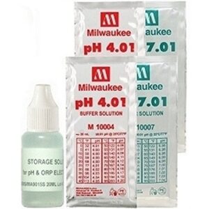 5x20ml, storage + ph 4 + 4 + 7 + 7 buffer solution for ph meter calibration