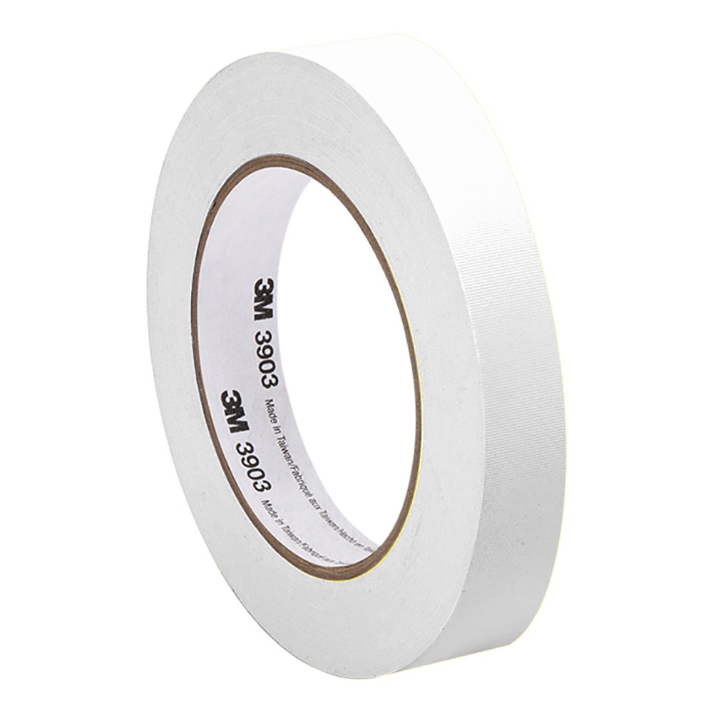 3M White Vinyl/Rubber Adhesive Duct Tape 3903, 0.75-50-3903-WHITE 12.6 psi Tensile Strength, 50 yd. Length, 0.75" Width