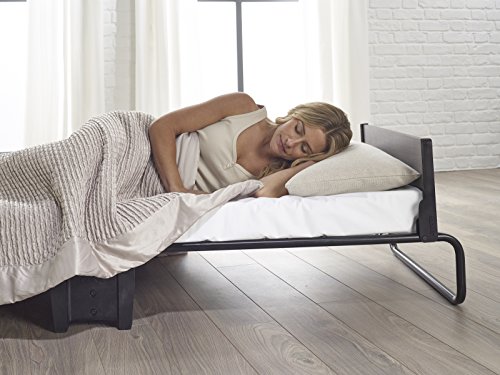 Jay-Be Inspire Folding Bed with Memory e-Fibre Mattress and Headboard, Regular, Black