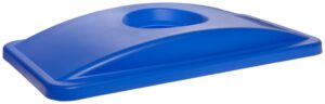 thin bin round cut out blue lid - rectangular1 each blue