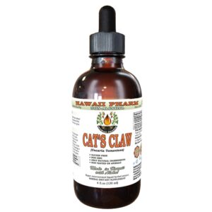 cat's claw alcohol-free liquid extract, cat's claw (uncaria tomentosa) dried inner bark glycerite hawaii pharm natural herbal supplement 4 oz