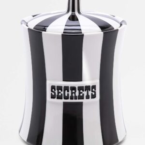 Jonathan Adler Secrets Canister, Black/White, One Size