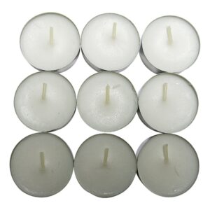 candlenscent unscented tealight candles, 30 pack, white, made in usa