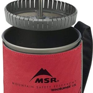 MSR WindBurner Coffee Press Kit, 1.8-Liter, Red