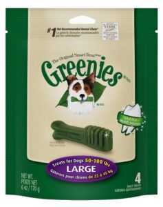 greenies original dental dog chews large - 4 treats - (dogs 50-100 lbs) - pack of 2