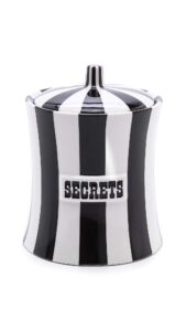 jonathan adler secrets canister, black/white, one size