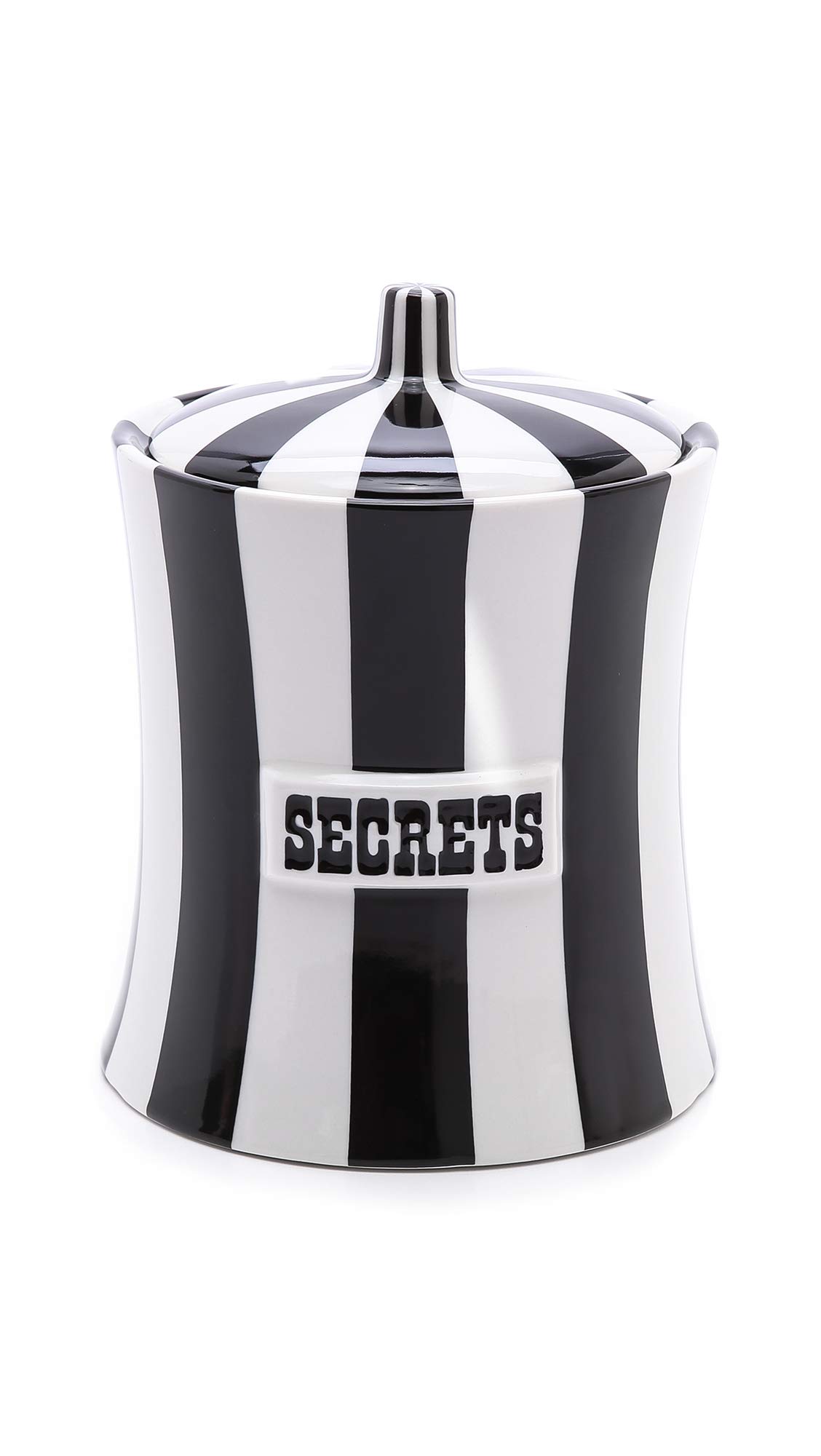 Jonathan Adler Secrets Canister, Black/White, One Size