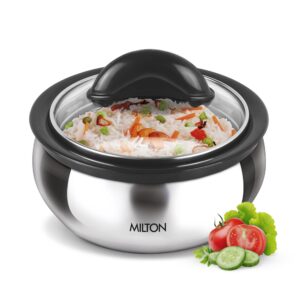 milton clarion 2000 steel casserole, 1900 ml, silver