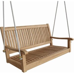 anderson teak sw-004s - no cushion del-amo straight swing bench, 48"