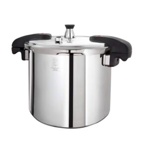 buffalo 15 quart pressure cooker stainless steel - large canning pot with lid for home, commercial use - easy to clean induction stove top pressure canner, can cooker - sg certificate qcp415