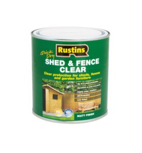 rustins shed & fence clear 1l- advanced wood protector for outdoor structures