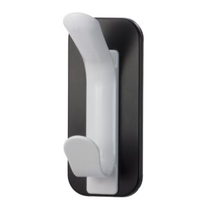 officemate magnet plus magnetic double coat hook, black/white (92522)