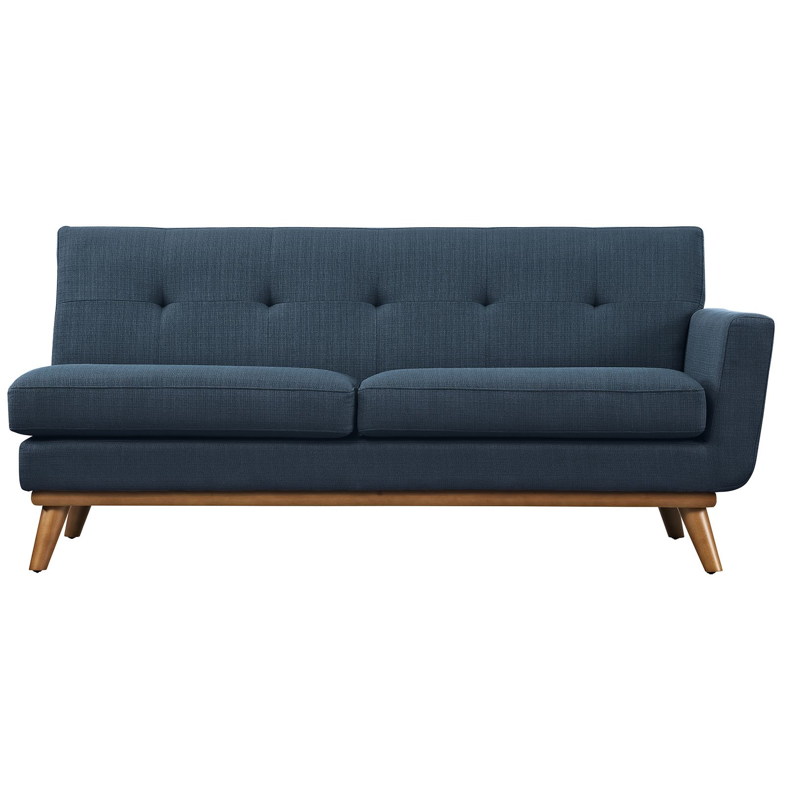 Modway Engage Mid-Century Modern Upholstered Fabric Right-Arm Loveseat in Azure