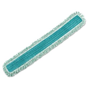 rubbermaid commercial hygen rcp q449 dust mop heads with fringe, microfiber, 48", green (pack of 6)