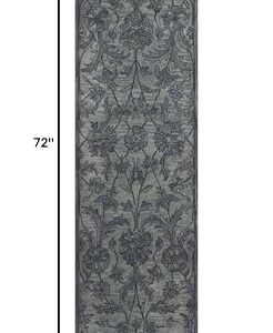 SAFAVIEH Antiquity Collection 2'3" x 6' Grey/Multi AT824B Handmade Traditional Oriental Premium Wool Runner Rug