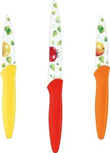 cuisinart c55-6prf 3pc blade guards advantage-cutlery-set, 3-piece, fruit print