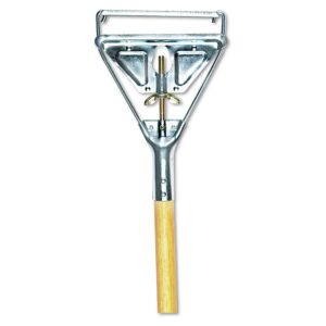 boardwalk quick change metal head mop handle for no. 20 and up heads, 54" wood handle