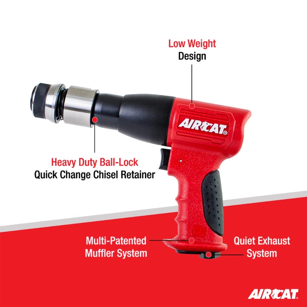 AIRCAT Pneumatic Tools 5100-A-T: .401-Inch Shank Composite Medium Stroke Air Hammer 3,000 BPM - Hammer