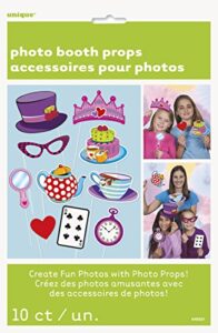 tea party photo booth props (10 count), premium multicolor cardstock - unique & fun design, perfect for birthdays & themed celebrations