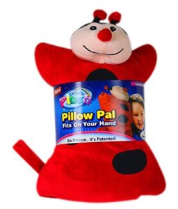 cloudz plush on hand kids travel pillow pal - ladybug