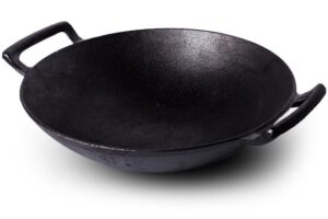 it's useful. 14 inch cast iron wok with handles and built in base