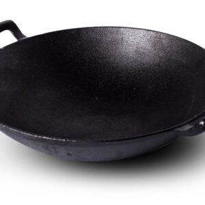 It's useful. 14 Inch Cast Iron Wok with Handles and Built in Base