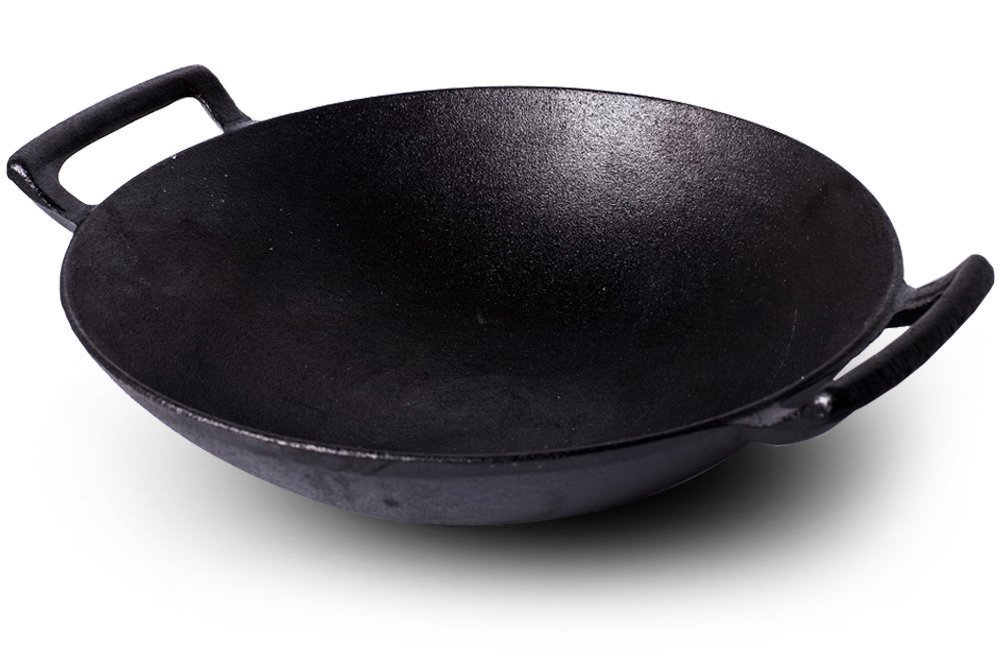 It's useful. 14 Inch Cast Iron Wok with Handles and Built in Base