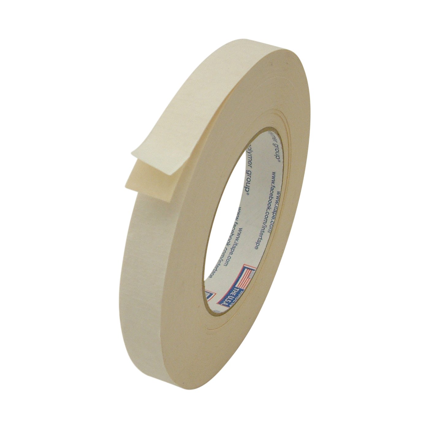 Intertape 591/BEIG136 591 Double Sided Flat back Paper Tape: 1" x 36 yd., Beige