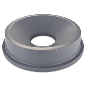 rubbermaid commercial rcp 3543 gra round brute funnel top receptacle, 22 3/8" x 5", gray