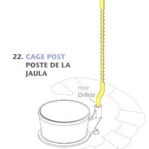 Mousetrap Game Replacement Part 22 - Yellow Cage Post