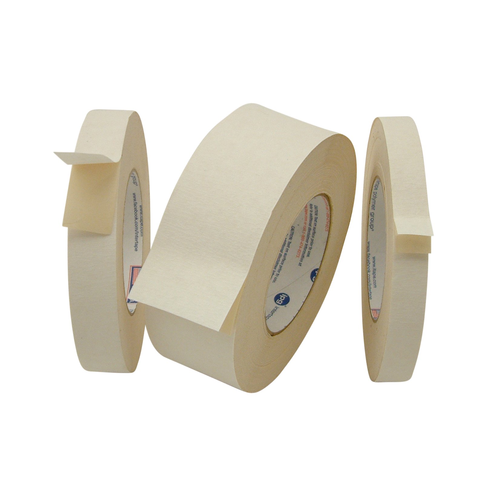 Intertape 591/BEIG136 591 Double Sided Flat back Paper Tape: 1" x 36 yd., Beige