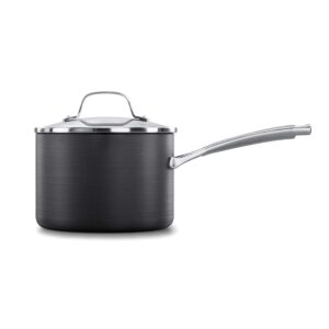 calphalon 1943333 classic nonstick sauce pan with cover, 3.5 quart, grey